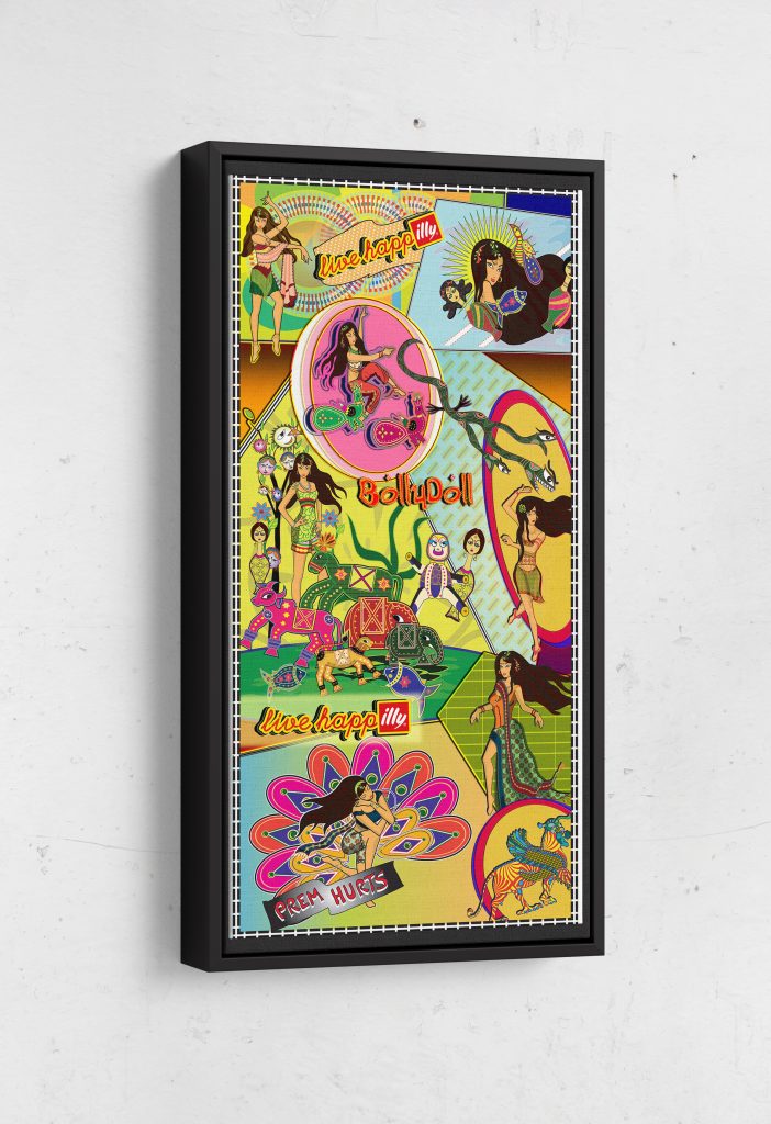 Comic Layout Long Vertical Matte Framed Canvas Wall Art – BollyDoll