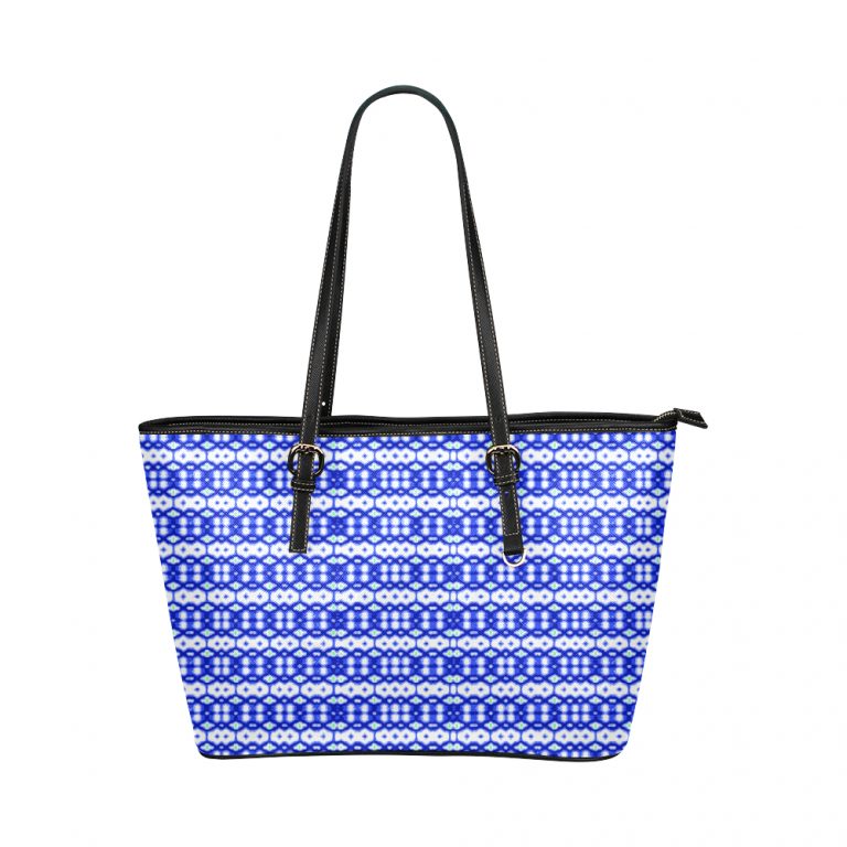 Coral Fish Blue Pattern Leather Tote Bag – BollyDoll