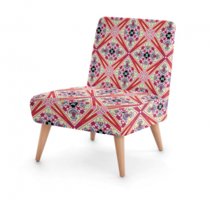 Lotus Flower Red and Purple Occasional Chair – BollyDoll