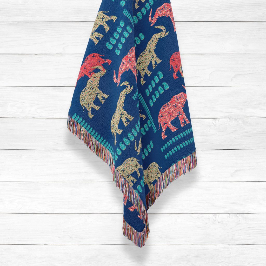 Elephant Made of Paisley Woven Throws – BollyDoll