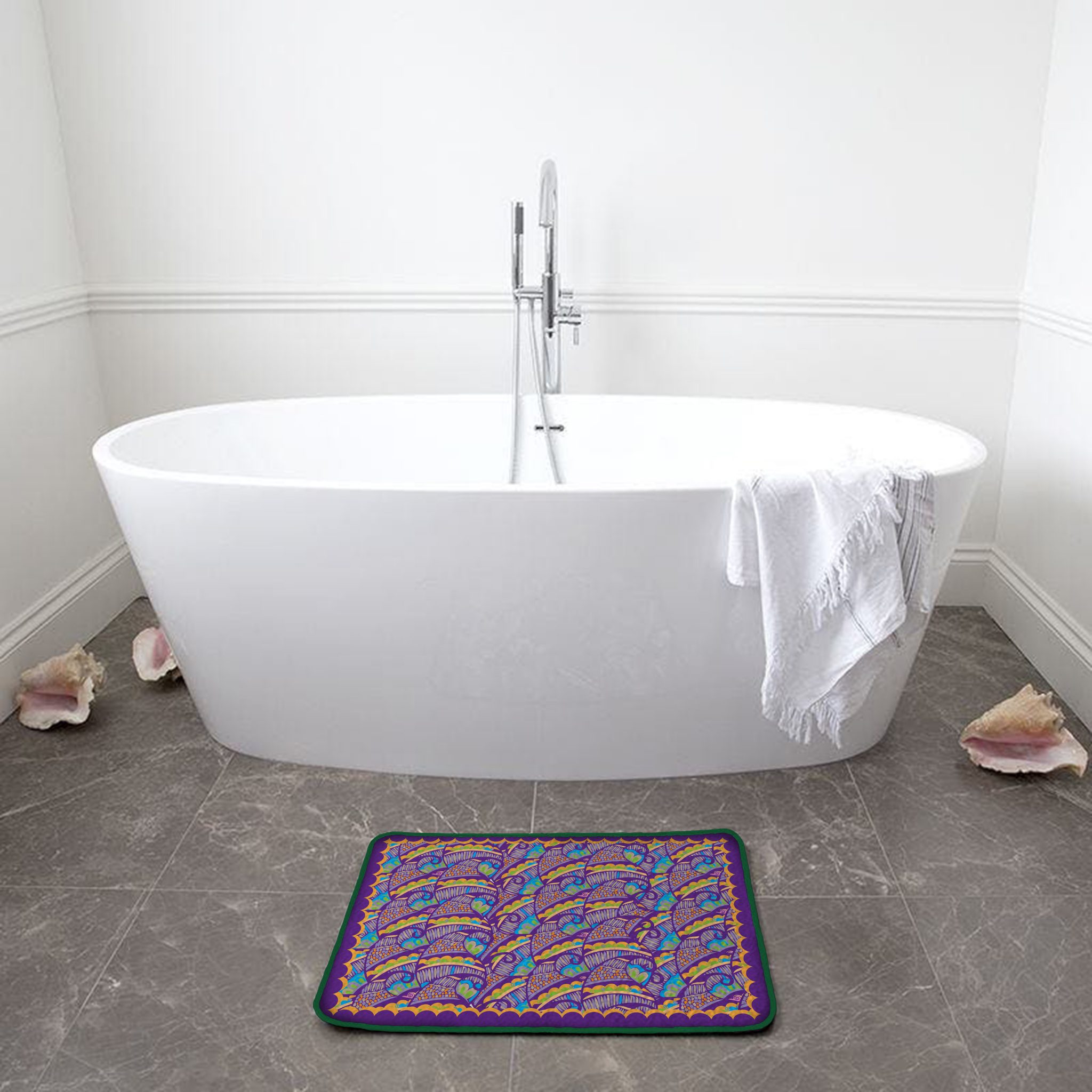 Henna Flower Bath Mat – BollyDoll